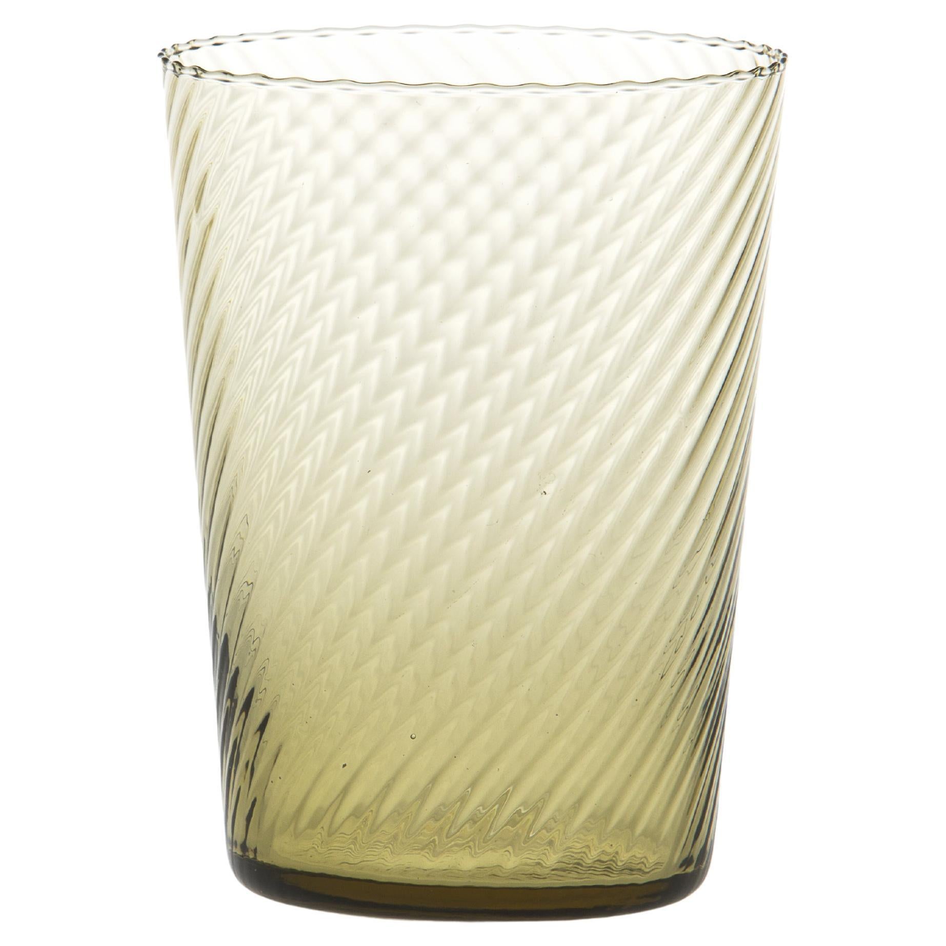 Water Glass Handcrafted in Muranese Glass, Cameo Twisted MUN by VG For ...