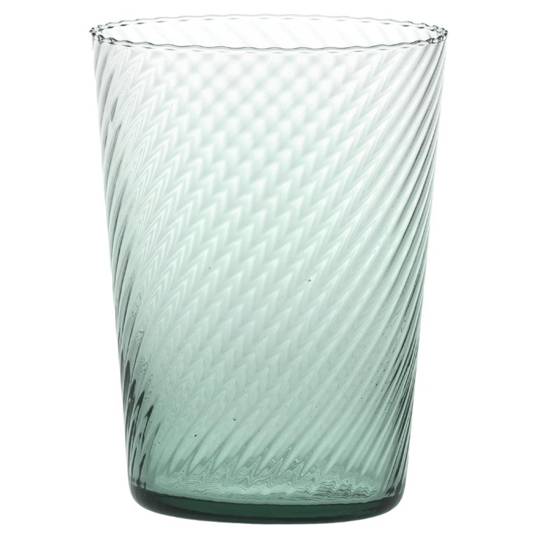 Water Glass Handcrafted in Muranese Glass, Baltic Twisted MUN by VG For ...