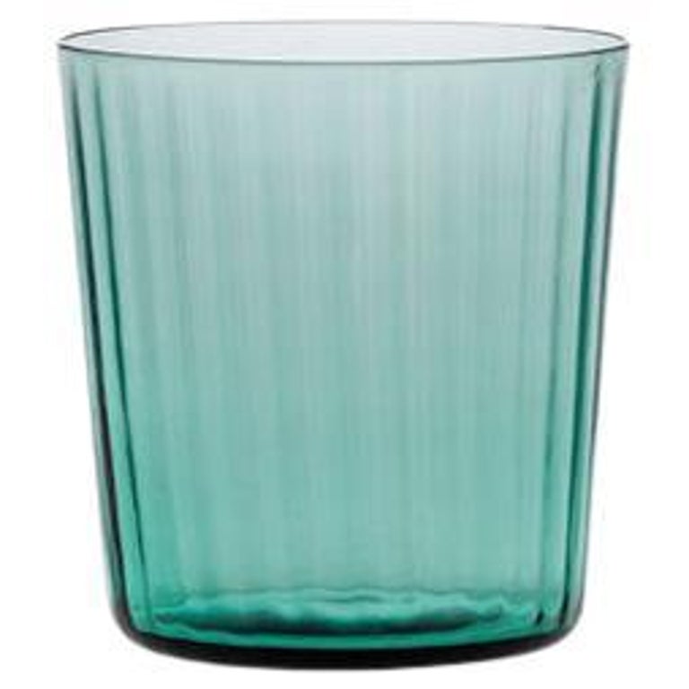 Water Glass Handcrafted in Muranese Glass, Small, Baltic Plissé MUN by ...
