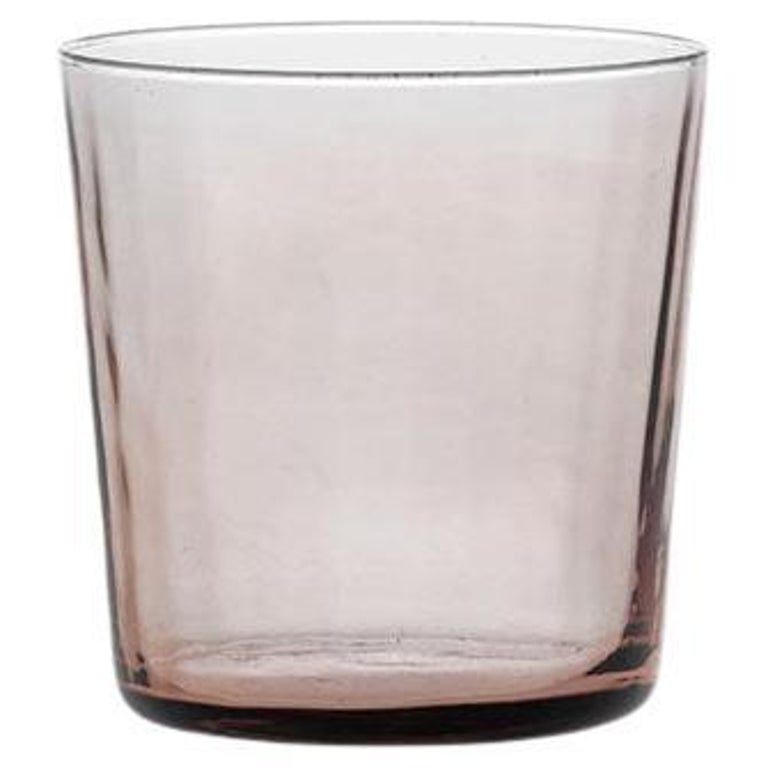 Water Glass Handcrafted in Muranese Glass, Small, Cameo Plissé Mun by ...