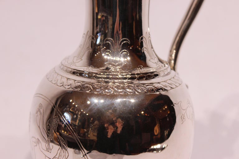 Water Jug Beautifully Decorated of Hallmarked Silver For Sale at ...