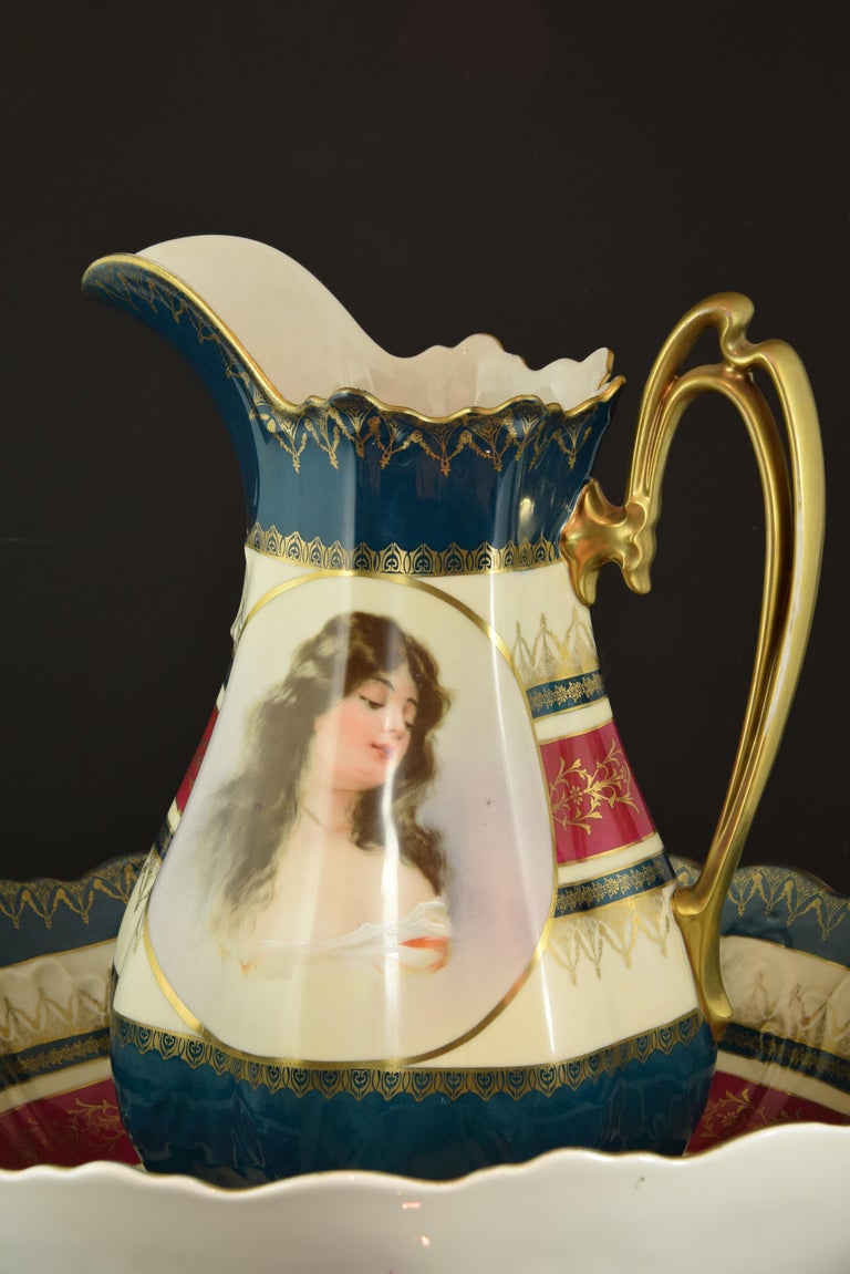 Water Pitcher Set, Moritz Zdekauer, Altrohlau, Czech Republic, Late ...