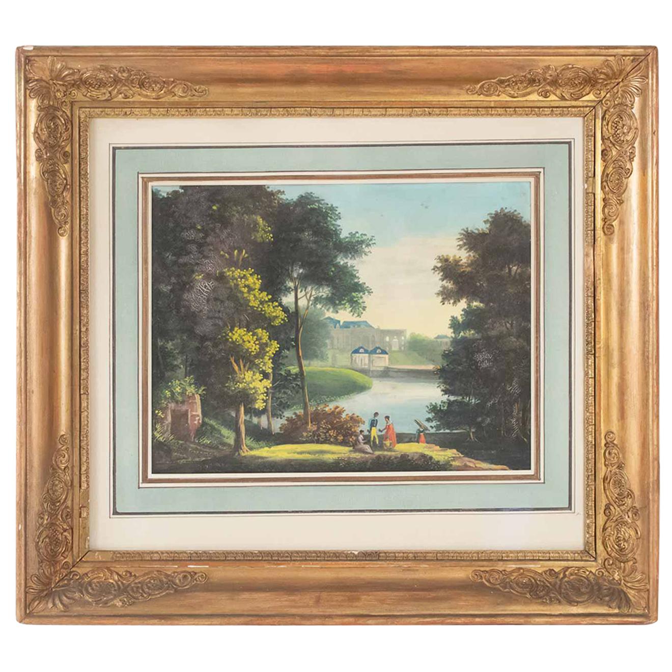 Watercolor Period Directoire For Sale at 1stDibs