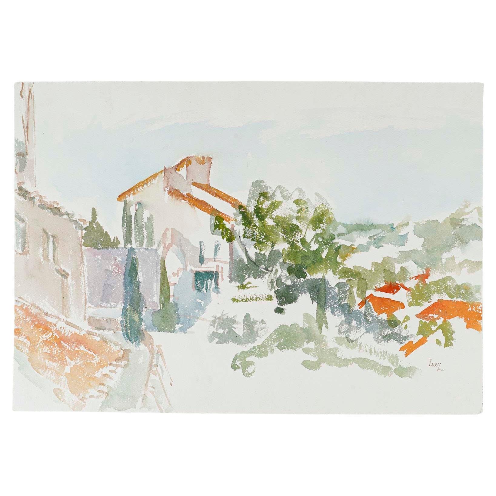 Watercolour on Paper by Evelyne Luez, 20th Century. For Sale at 1stDibs