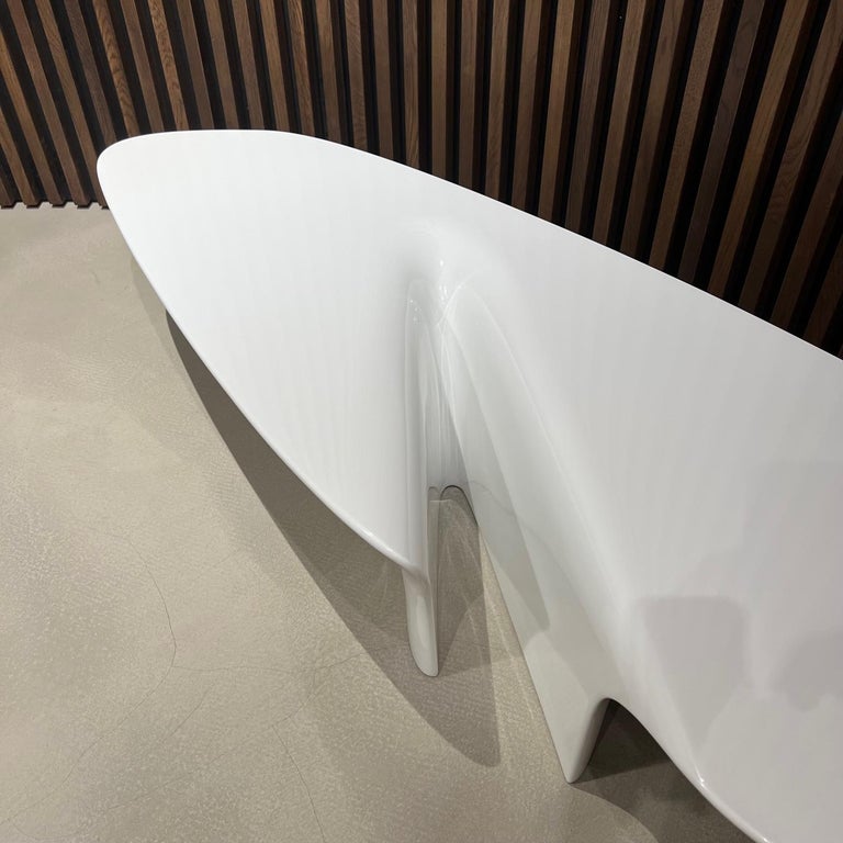 Waterfall Contemporary Glossy White Lacquer Coffee Table by Driade For ...