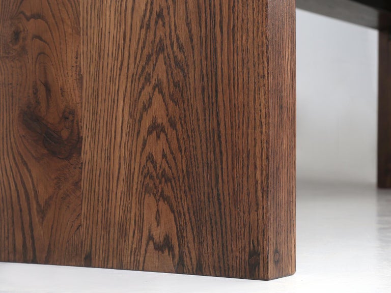 Waterfall Dining Table from Reclaimed White Oak by Old Plank in Any ...