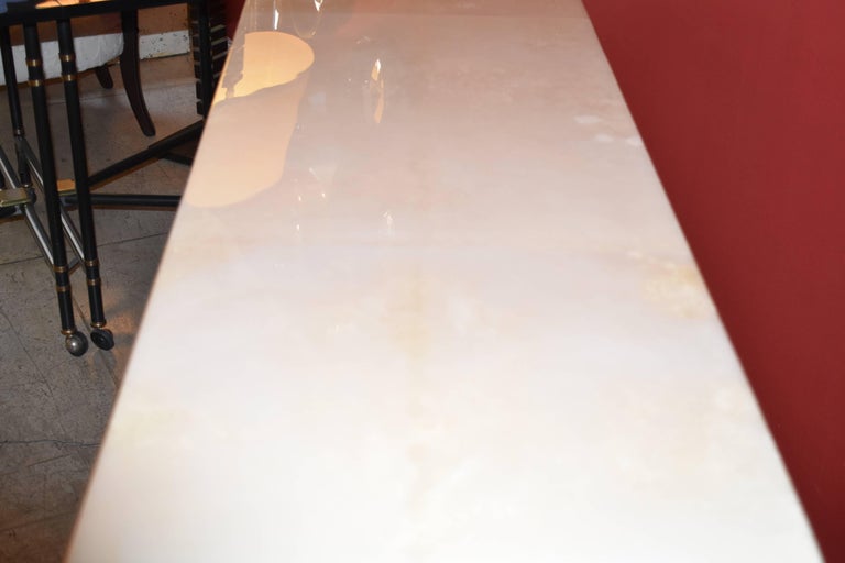 Waterfall Parchment Console Table at 1stDibs