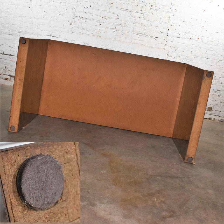 Waterfall Parsons Table Desk Faux Tortoise Shell Laminate Style Karl ...