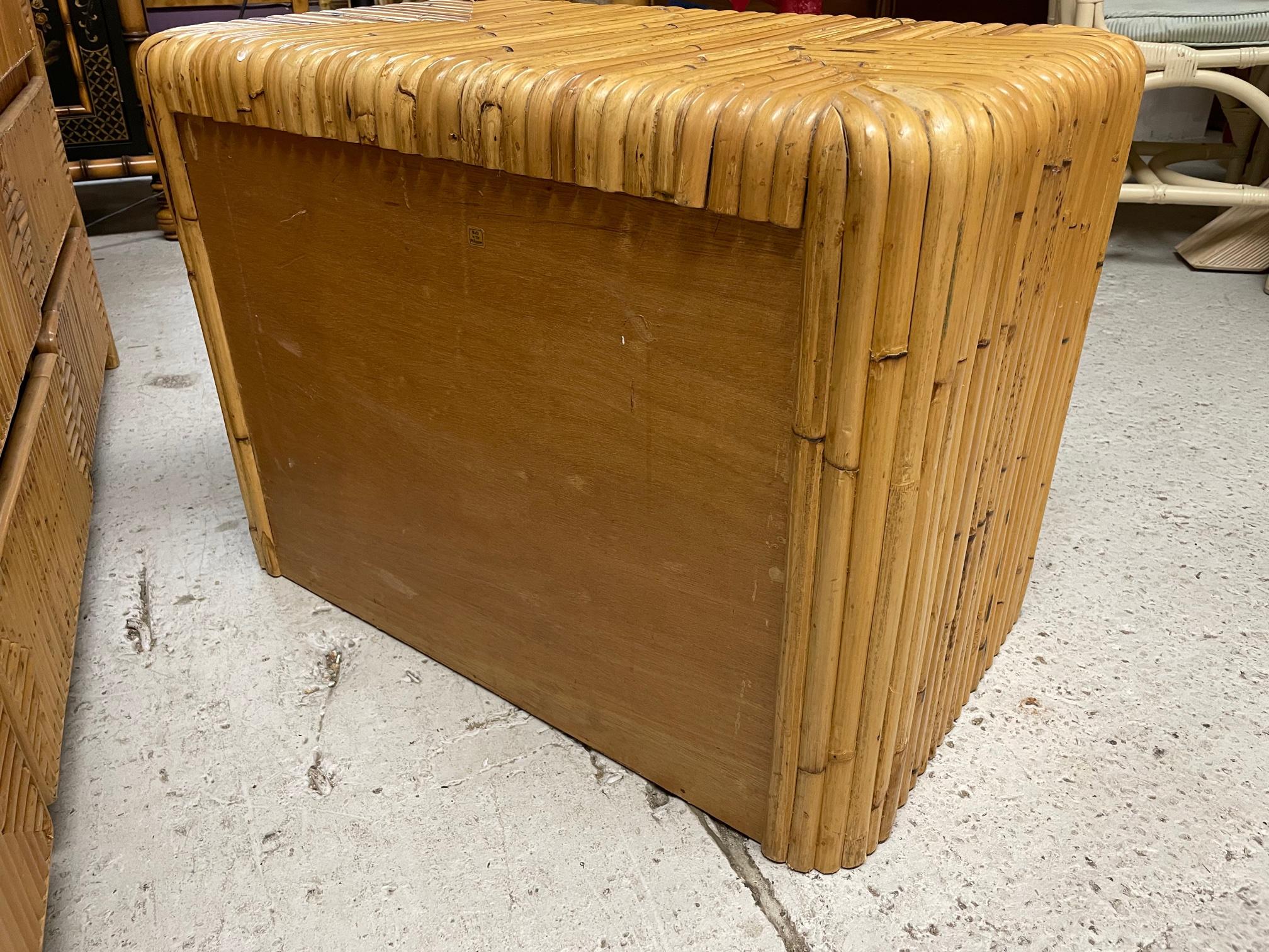 Waterfall Three Drawer Bamboo Nightstand For Sale at 1stDibs ...