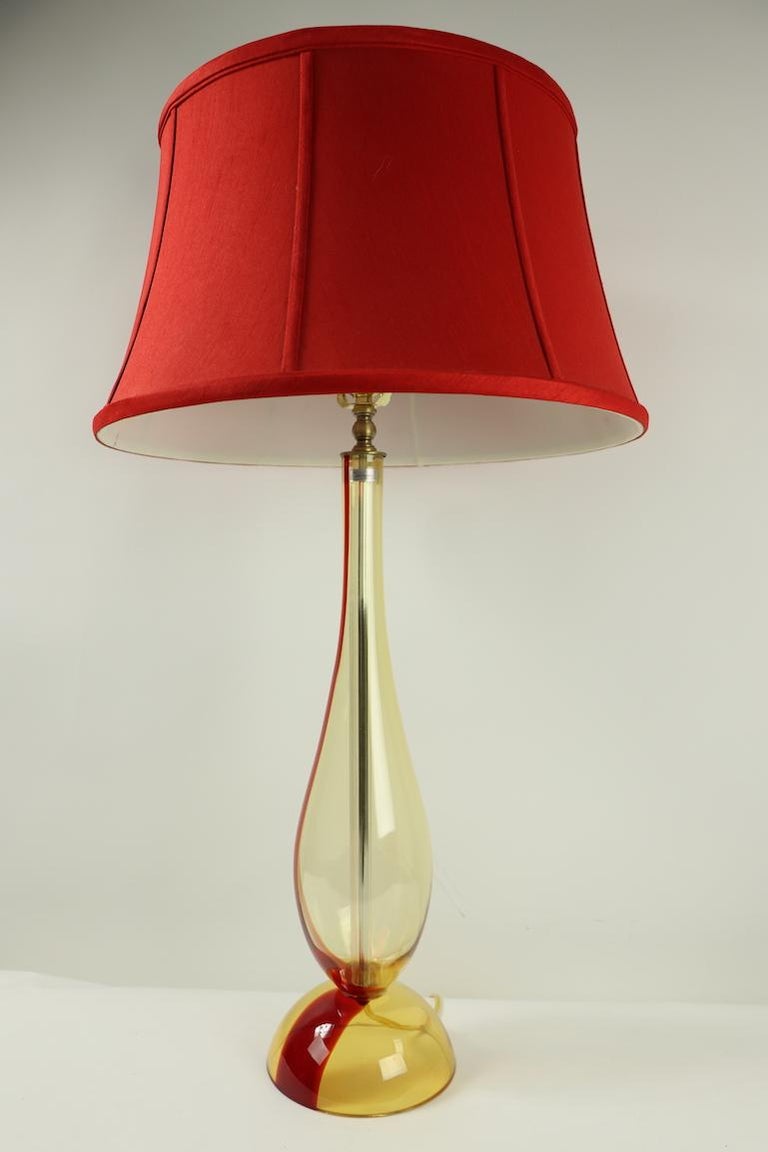 Waterford Evolution Art Glass Table Lamp with Original Shade at 1stDibs