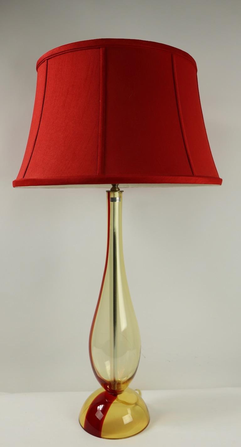 Waterford Evolution Art Glass Table Lamp with Original Shade at 1stDibs