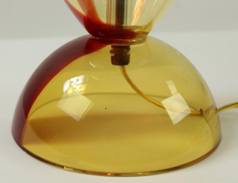 Waterford Evolution Art Glass Table Lamp with Original Shade at 1stDibs