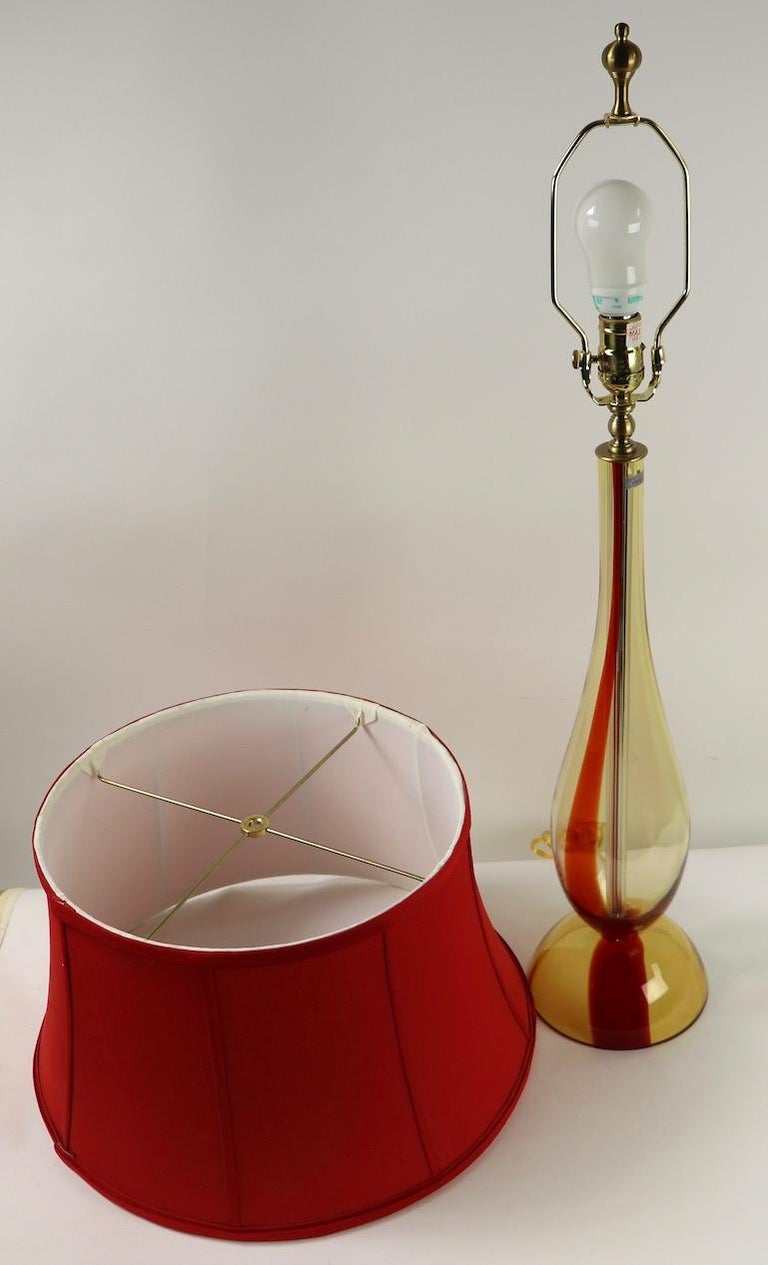 Waterford Evolution Art Glass Table Lamp with Original Shade at 1stDibs