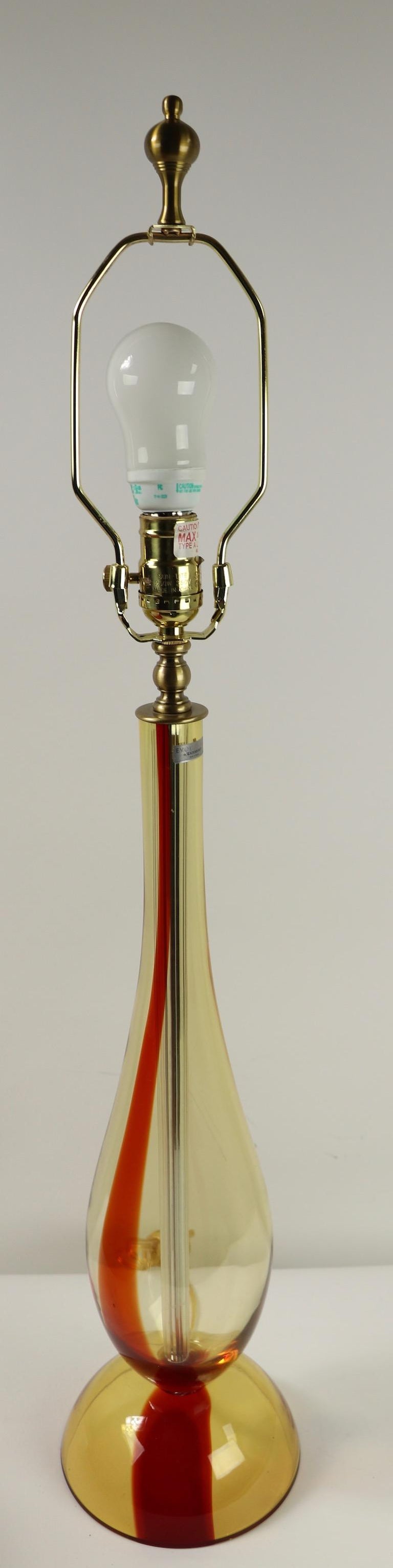 Waterford Evolution Art Glass Table Lamp with Original Shade at 1stDibs