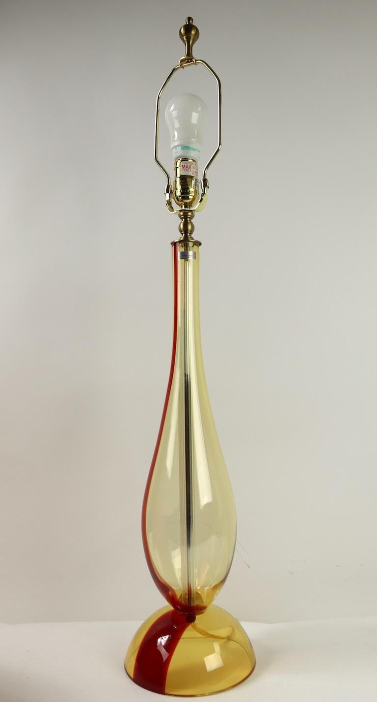 Waterford Evolution Art Glass Table Lamp with Original Shade at 1stDibs