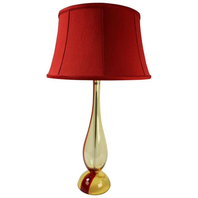 Waterford Evolution Art Glass Table Lamp with Original Shade at 1stDibs