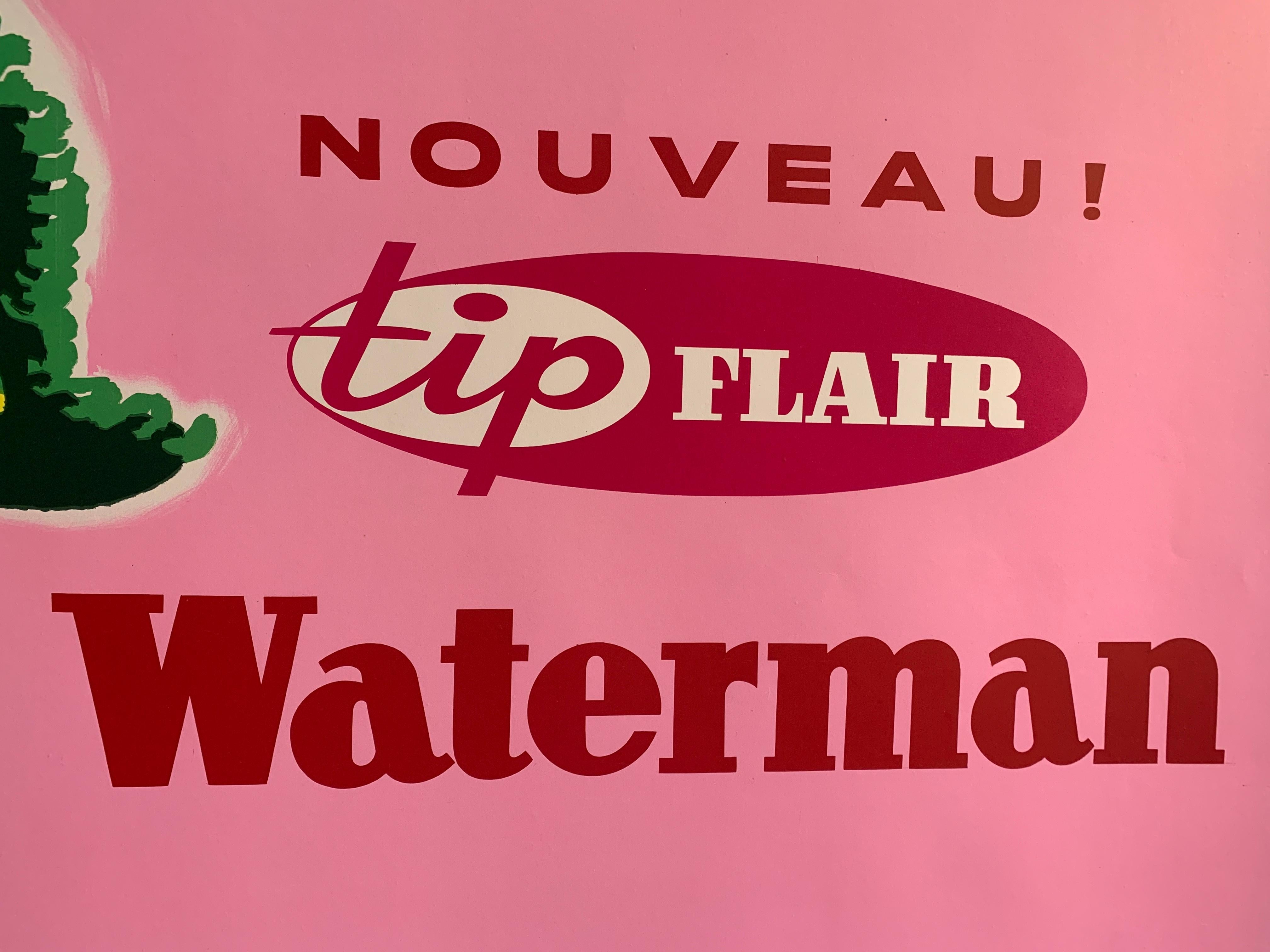 'WATERMAN' Original Vintage Advertising Poster by HERVE MORVAN C. 1960 ...