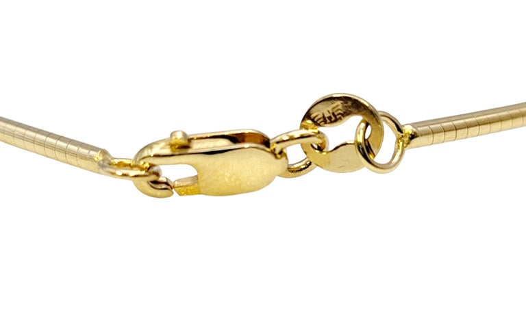 Watermelon Tourmaline and Diamond Linear Drop Pendant Necklace in 14 ...