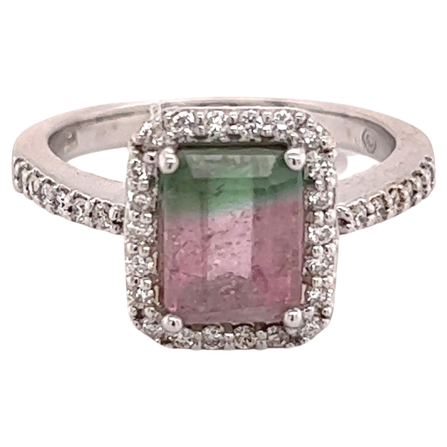 Paolo Costagli Watermelon Tourmaline Ring with Diamonds at 1stDibs ...