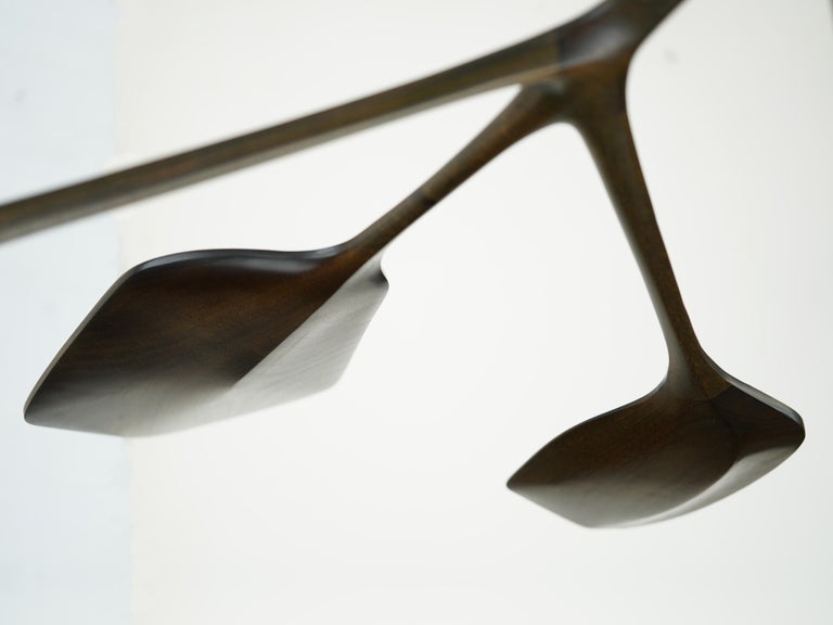 Organic, Sculptural Wood Sapele, hand finish- Leaf-like, Contemporary ...