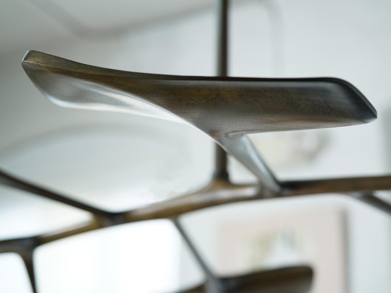 Organic, Sculptural Wood Sapele, hand finish- Leaf-like, Contemporary ...