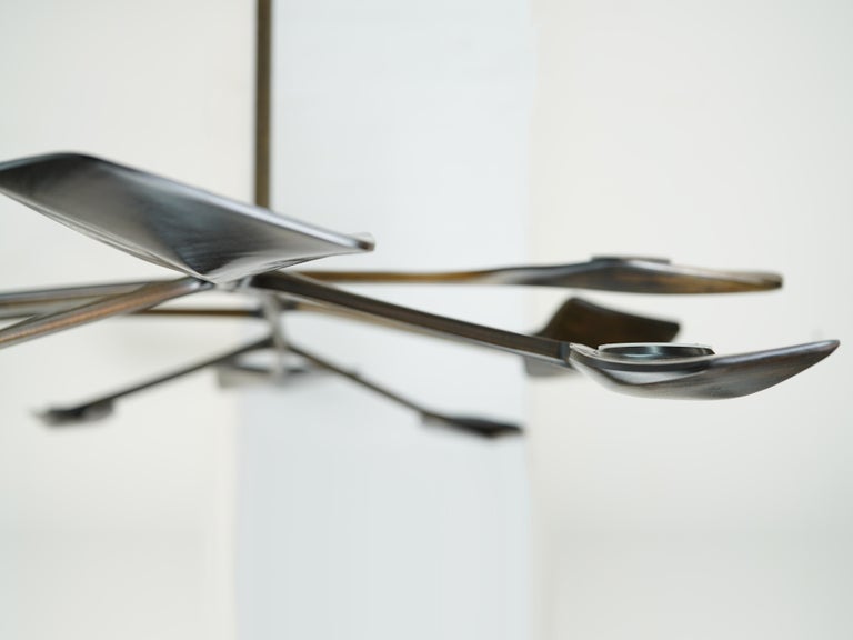 Organic, Sculptural Wood Sapele, hand finish- Leaf-like, Contemporary ...