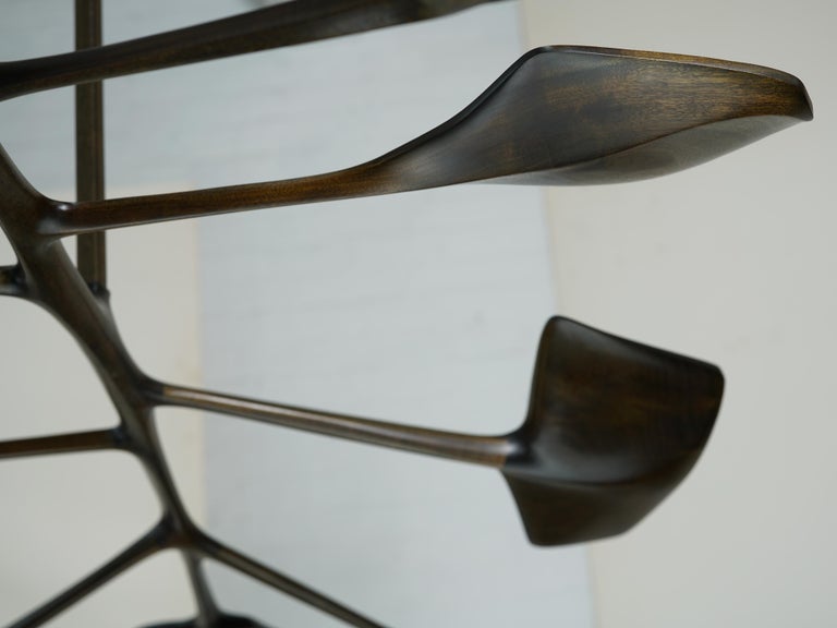 Organic, Sculptural Wood Sapele, hand finish- Leaf-like, Contemporary ...