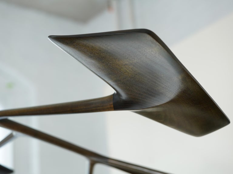 Organic, Sculptural Wood Sapele, hand finish- Leaf-like, Contemporary ...