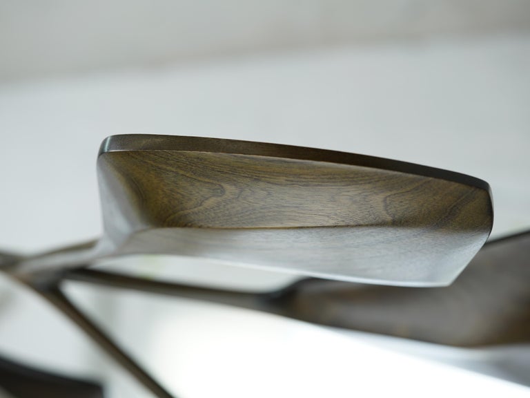 Organic, Sculptural Wood Sapele, hand finish- Leaf-like, Contemporary ...