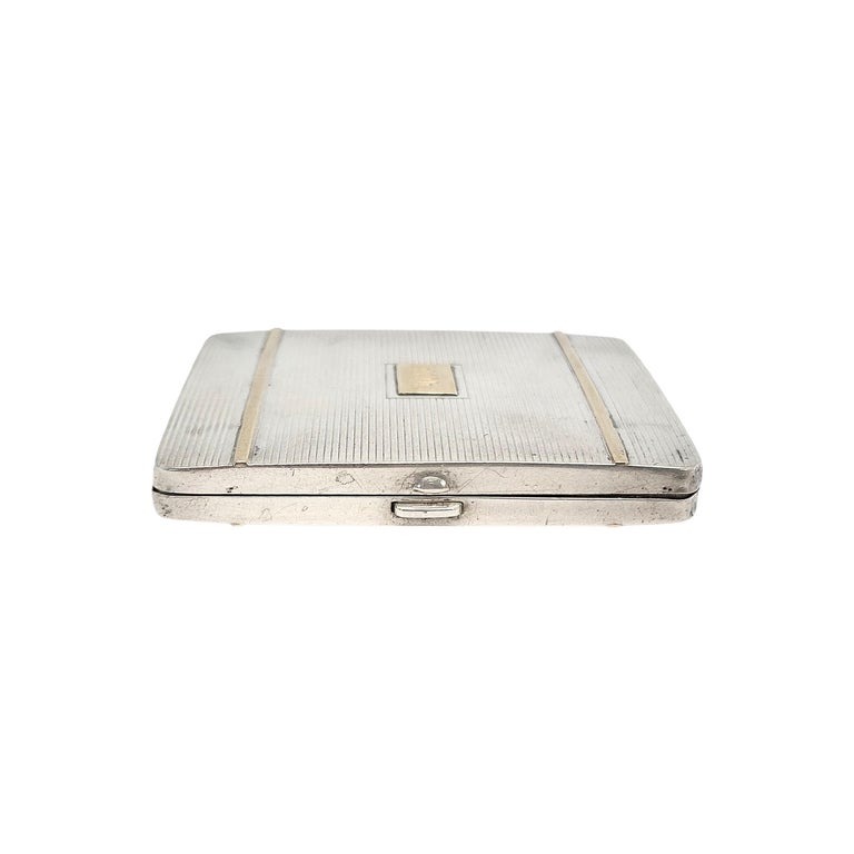 Watson Sterling Silver 14k Gold Plated Square Mirror Compact with ...