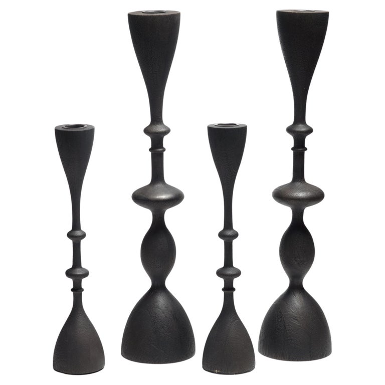Wave Candlestick (large, blackened) For Sale at 1stDibs
