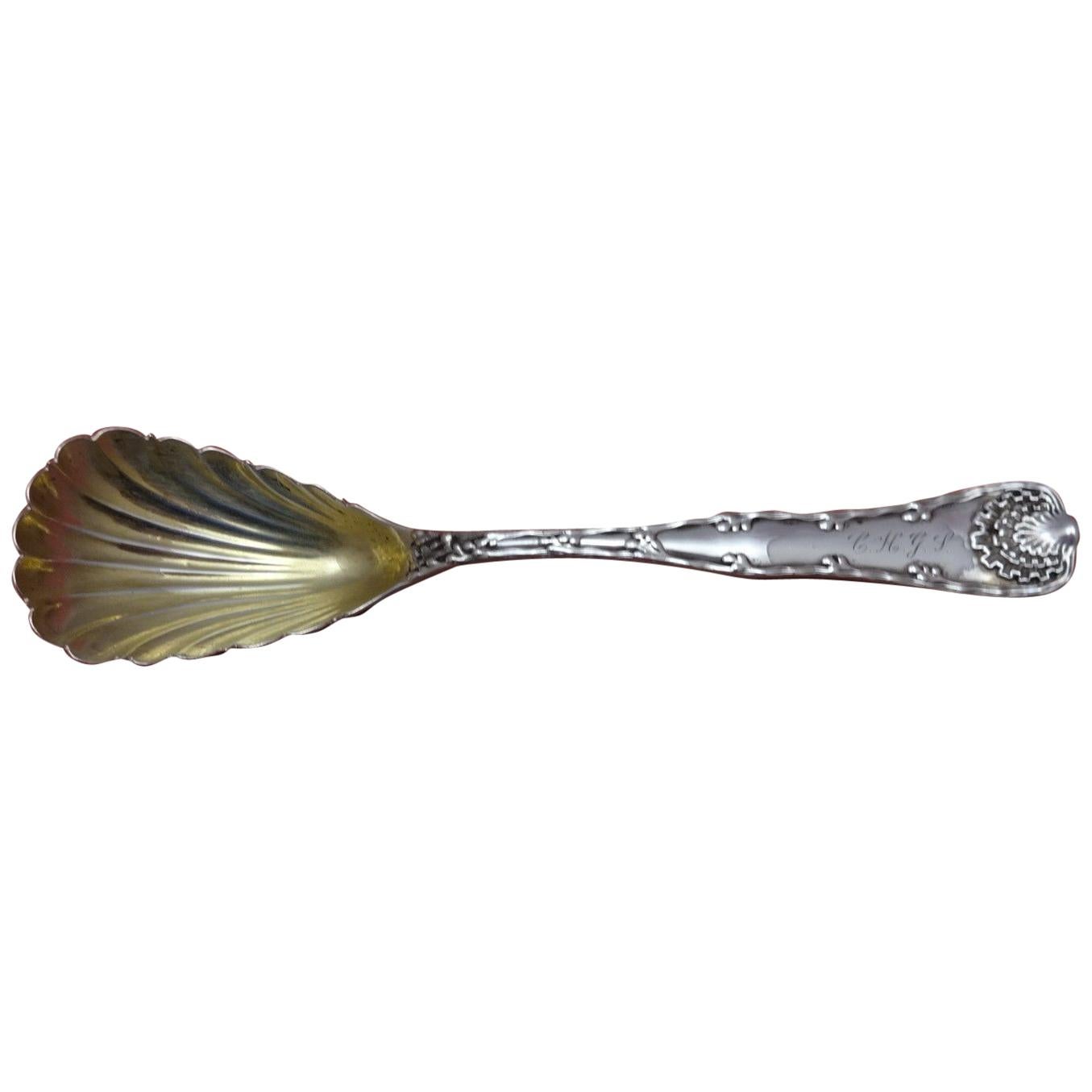 Wave Edge by Tiffany and Co. Sterling Preserve Spoon Gold Washed Shell ...
