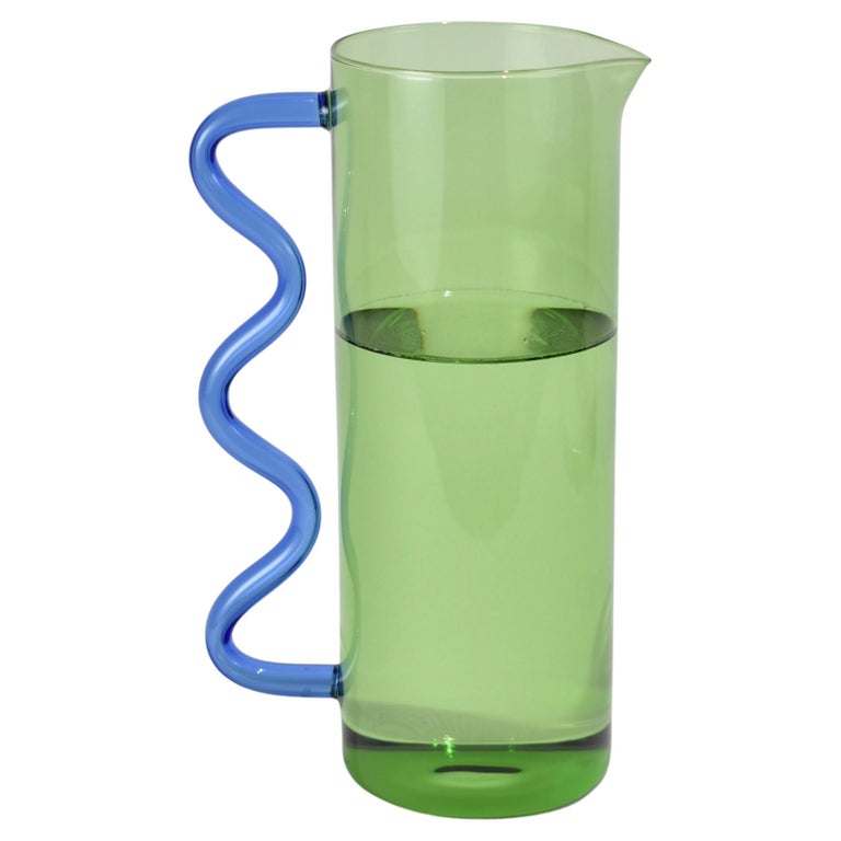 Wave Pitcher in Green/Blue For Sale at 1stDibs