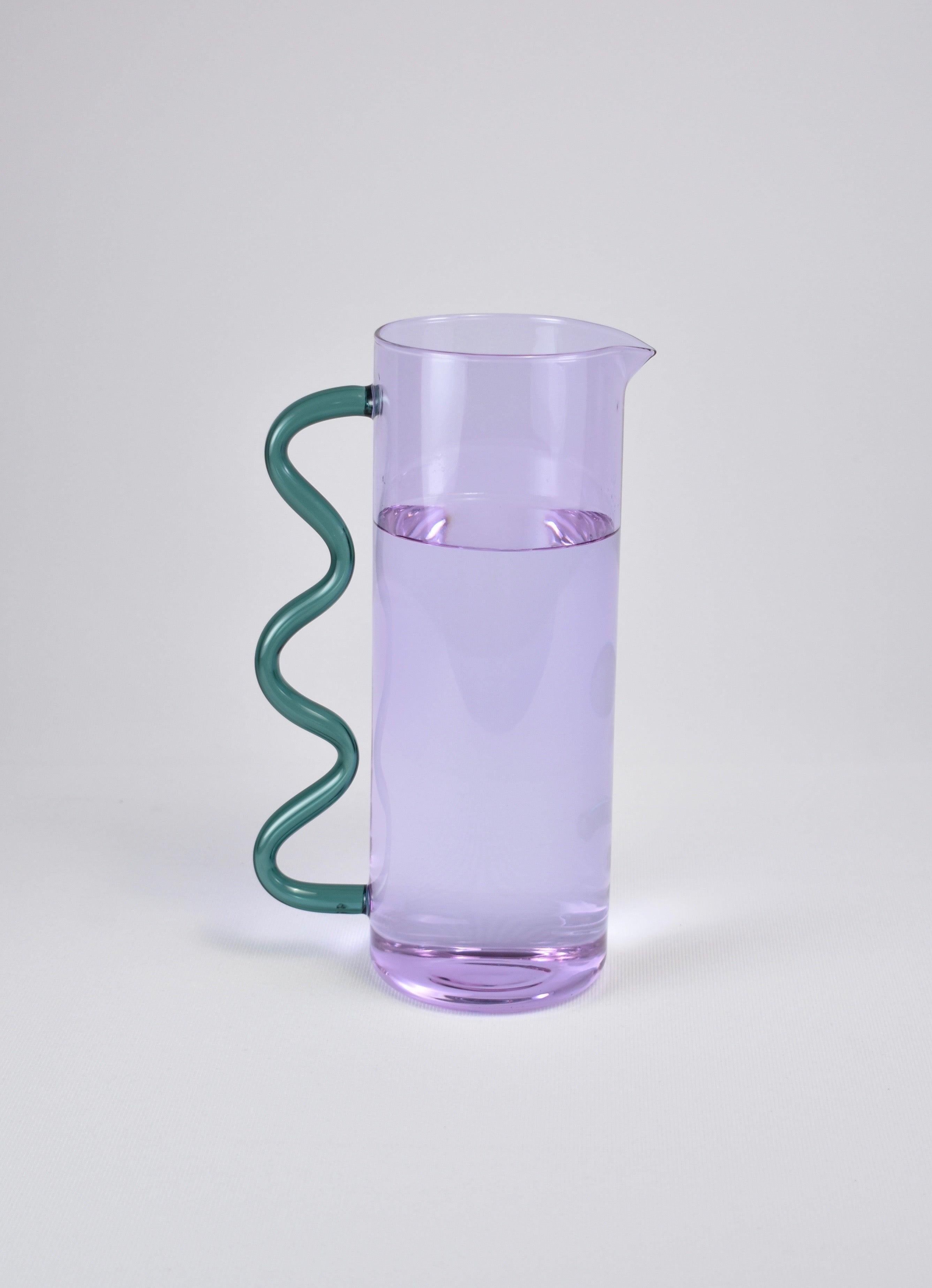 Wave Pitcher in Lilac/Teal at 1stDibs
