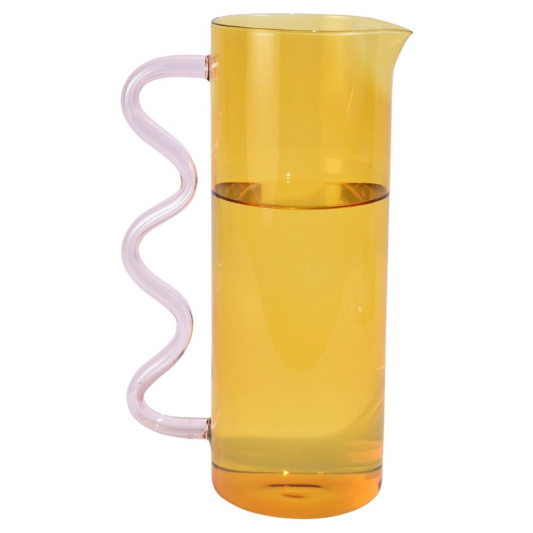 Wave Pitcher in Yellow/Pink For Sale at 1stDibs