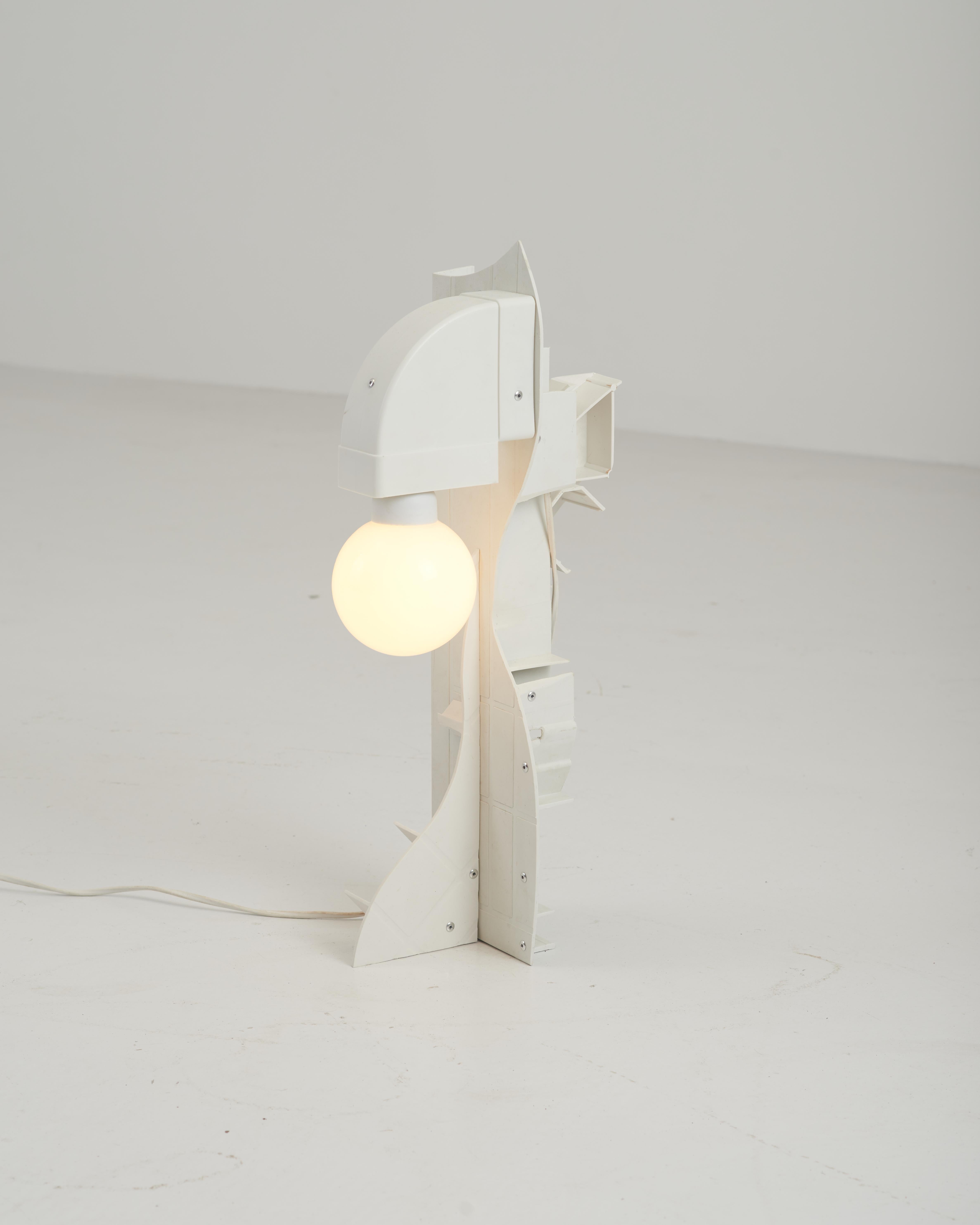 Wave tower white standing lantern lamp in plastic by Pierre Castignola ...