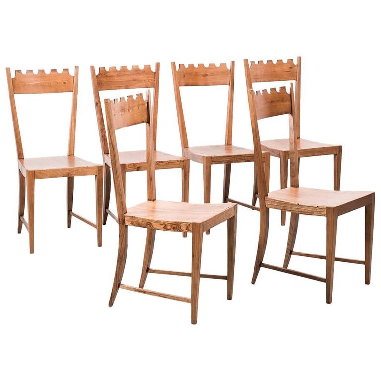 Wavy Back Chairs Attributed to Paolo Buffa at 1stDibs