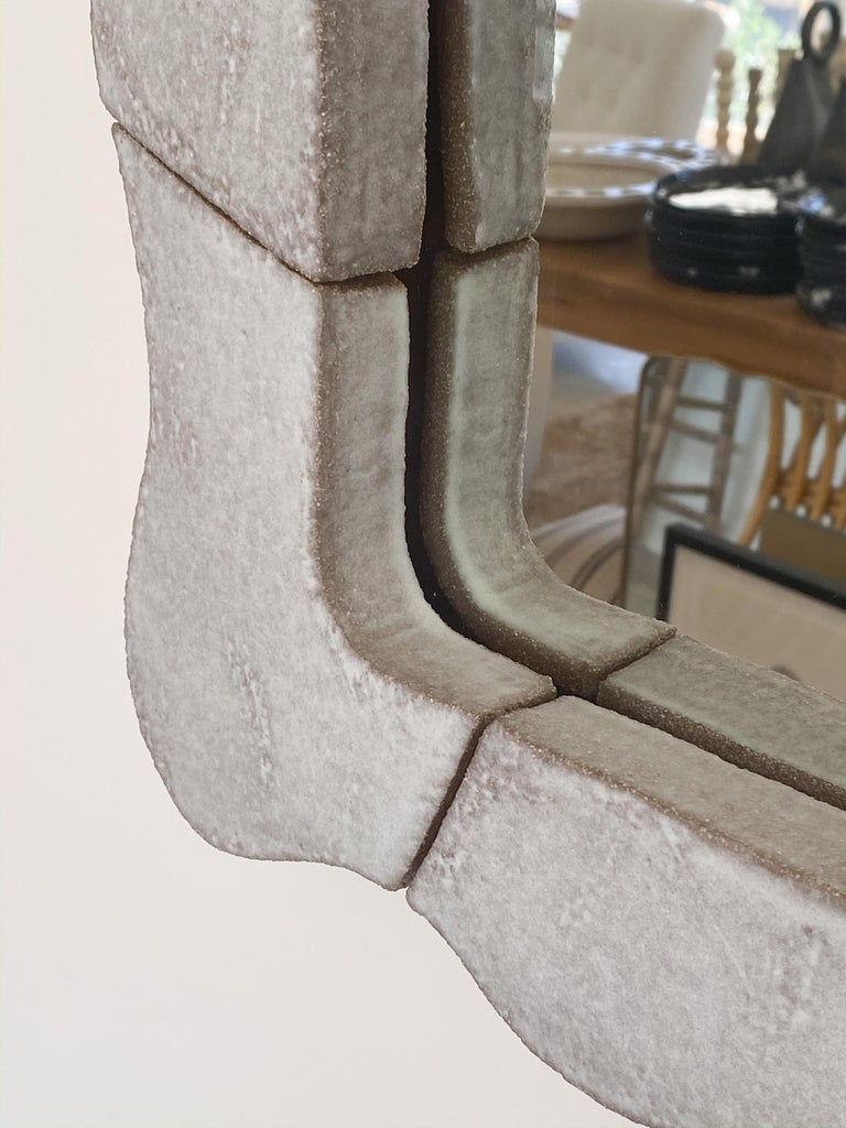 Wavy Ceramic Mirror For Sale at 1stDibs