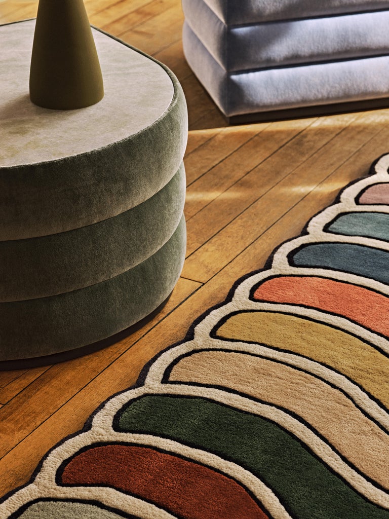 Wavy Rug Jewel Hand Tufted Carpet For Sale at 1stDibs | animated rug ...