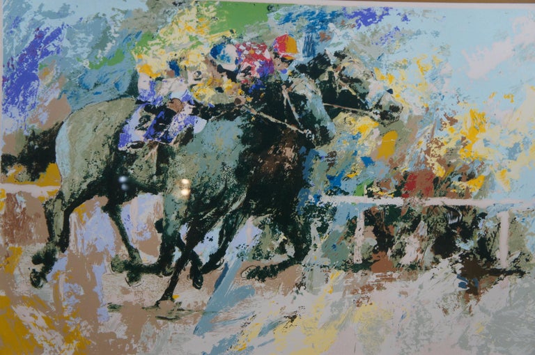 Wayland Moore "Horse Race" Printers Proof Equestrian Serigraph Signed ...