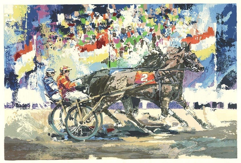Wayland Moore - 1982 Wayland Moore 'Horse and Buggy race' Multicolor ...