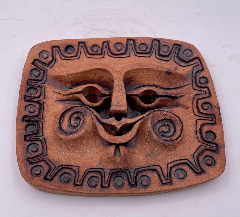 Wayne Chapman California Design Ceramic Sun Wall Tile Sculpture For ...