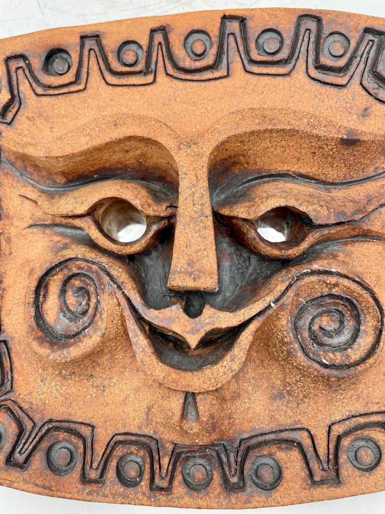 Wayne Chapman California Design Ceramic Sun Wall Tile Sculpture For ...