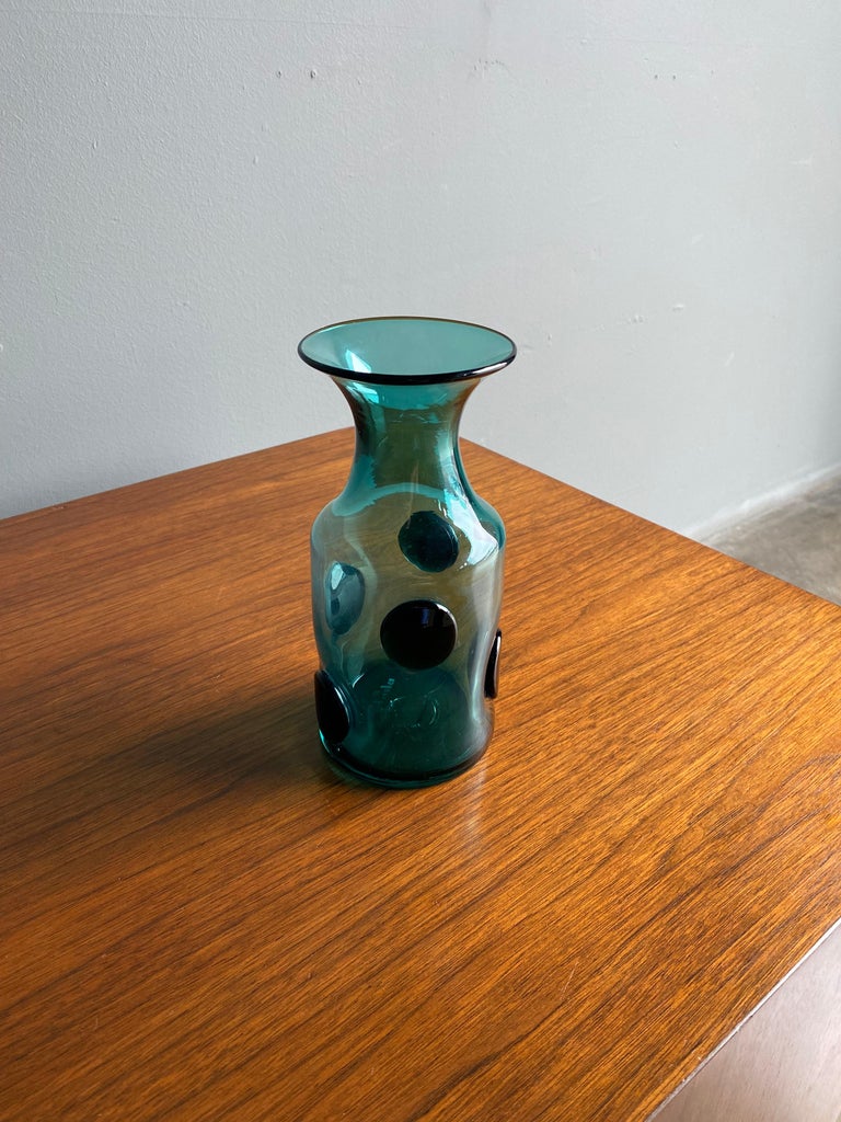 Wayne Husted Art Glass Vase for Blenko, circa 1960 For Sale at 1stDibs