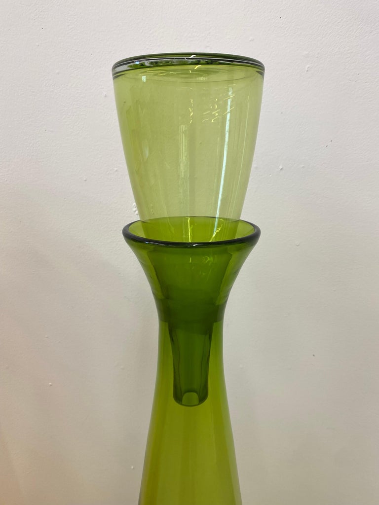 Wayne Husted Large Blenko Bottle For Sale at 1stDibs