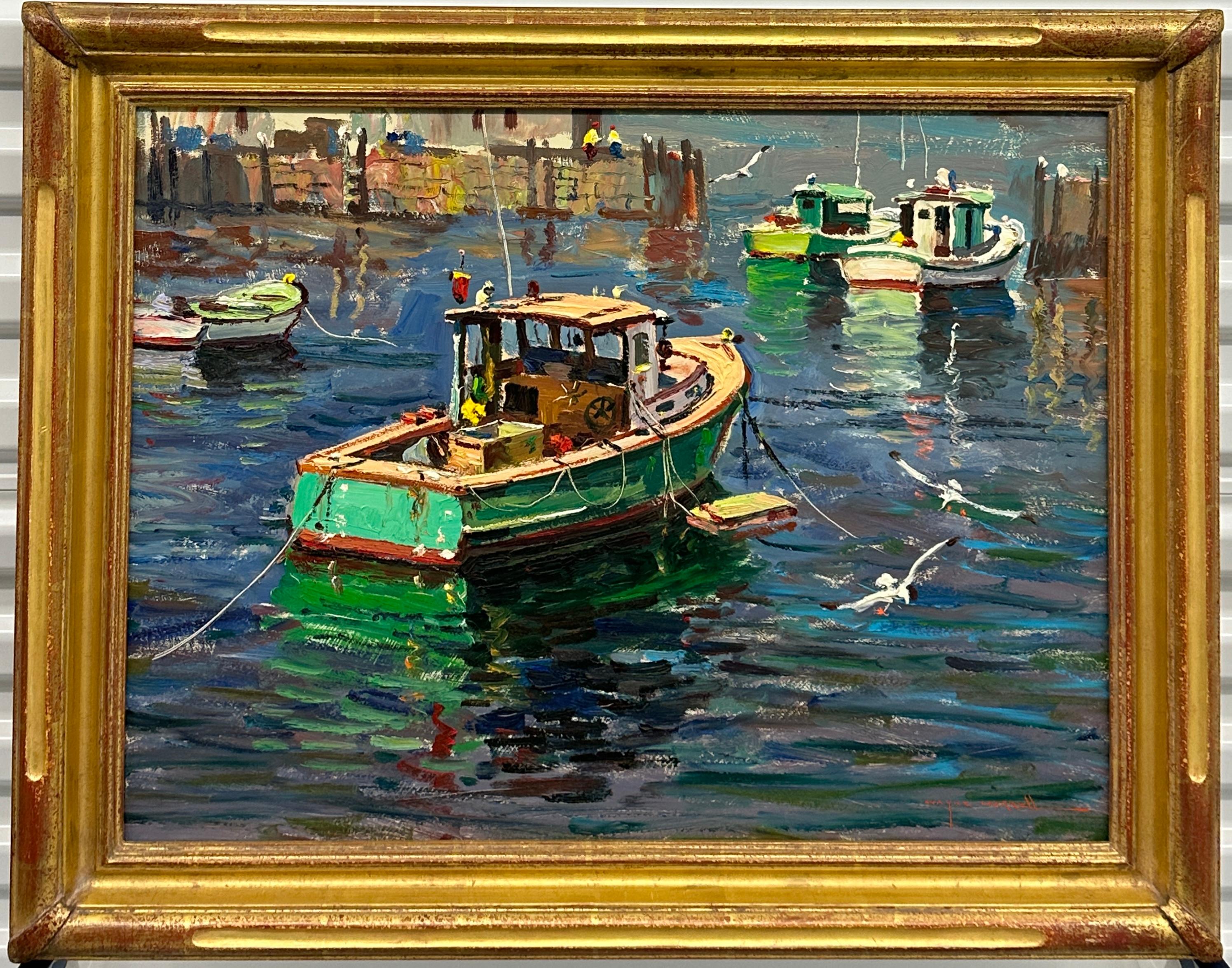 Wayne Morrell - Fishing Boats, thick texture and fantastic color in ...