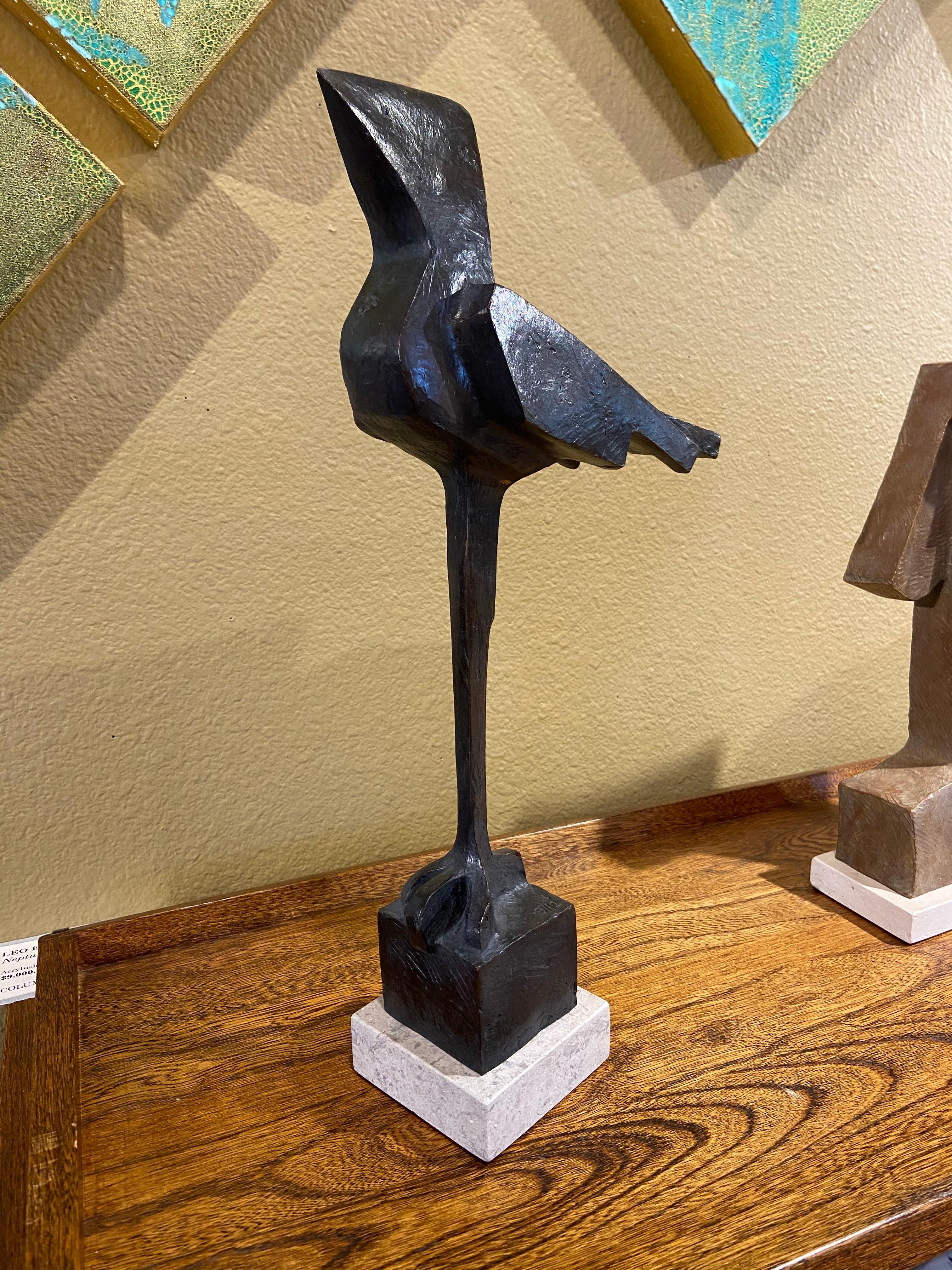 Wayne Salge - "Together" Stylized Angular Sculpture of Couple Embracing ...