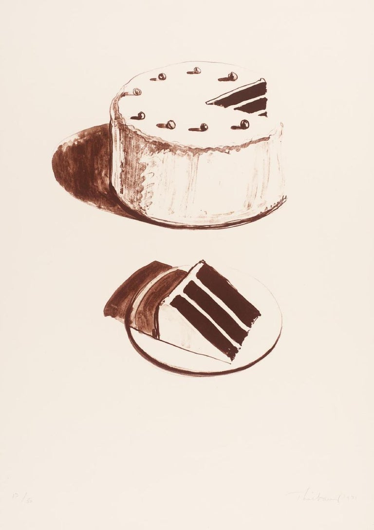 Wayne Thiebaud - Chocolate Cake, Wayne Thiebaud For Sale at 1stDibs