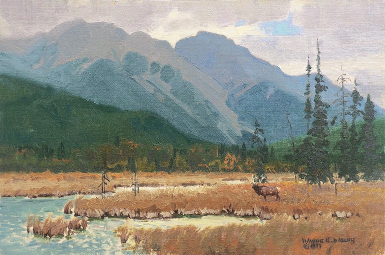 Wayne Wolfe - 'Elk Grazing, Rocky Mountains', Colorado, Prix de West ...