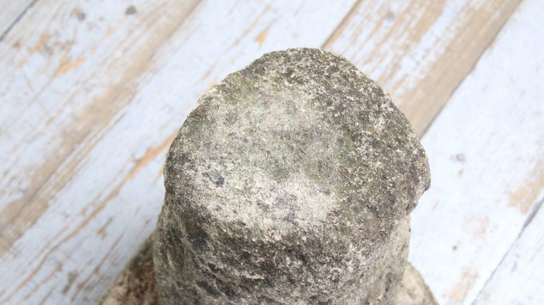 Weathered Antique 19th Century Stone Garden Head with Face For Sale at ...